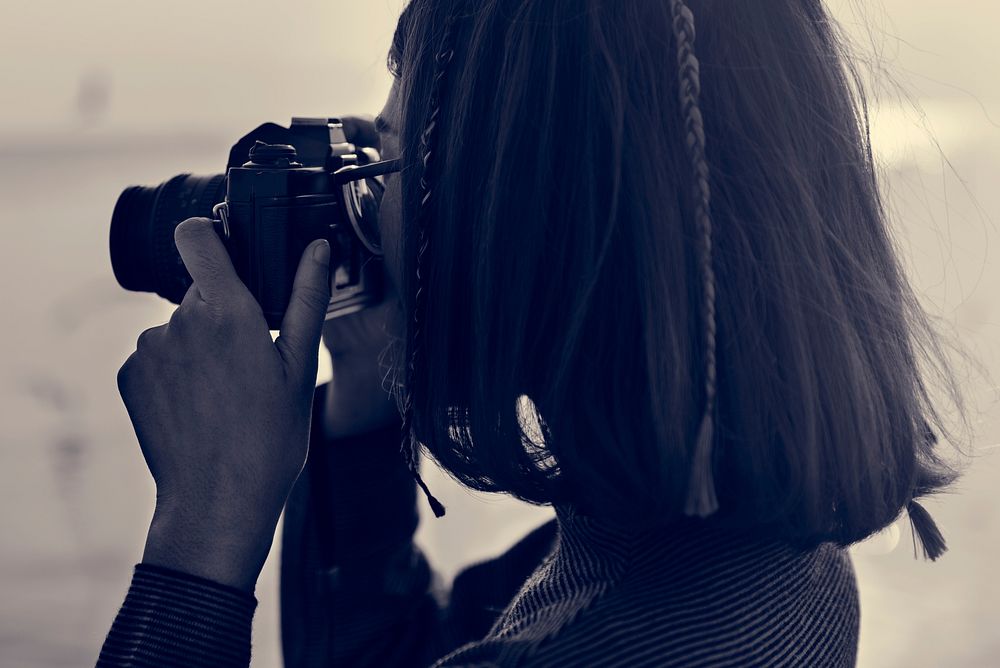 Woman Taking Snap Photo with Camera | Premium Photo - rawpixel