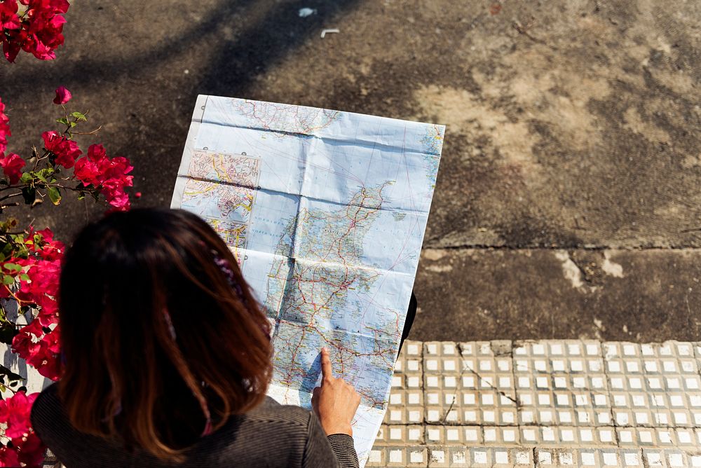 Woman Travel Trip Wanderlust Map | Premium Photo - rawpixel
