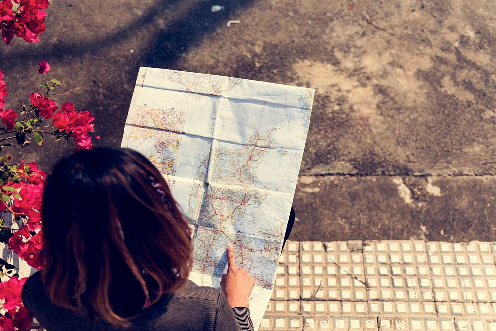 Woman Travel Trip Wanderlust Map | Premium Photo - rawpixel