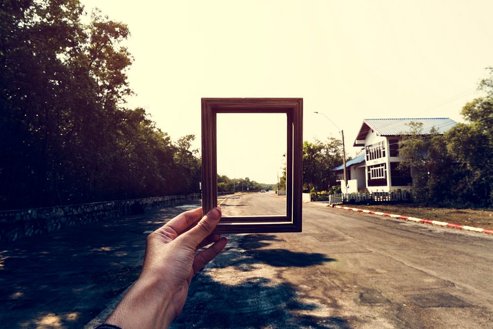 Hands Holding Photo Frame Outdoors | Premium Photo - rawpixel