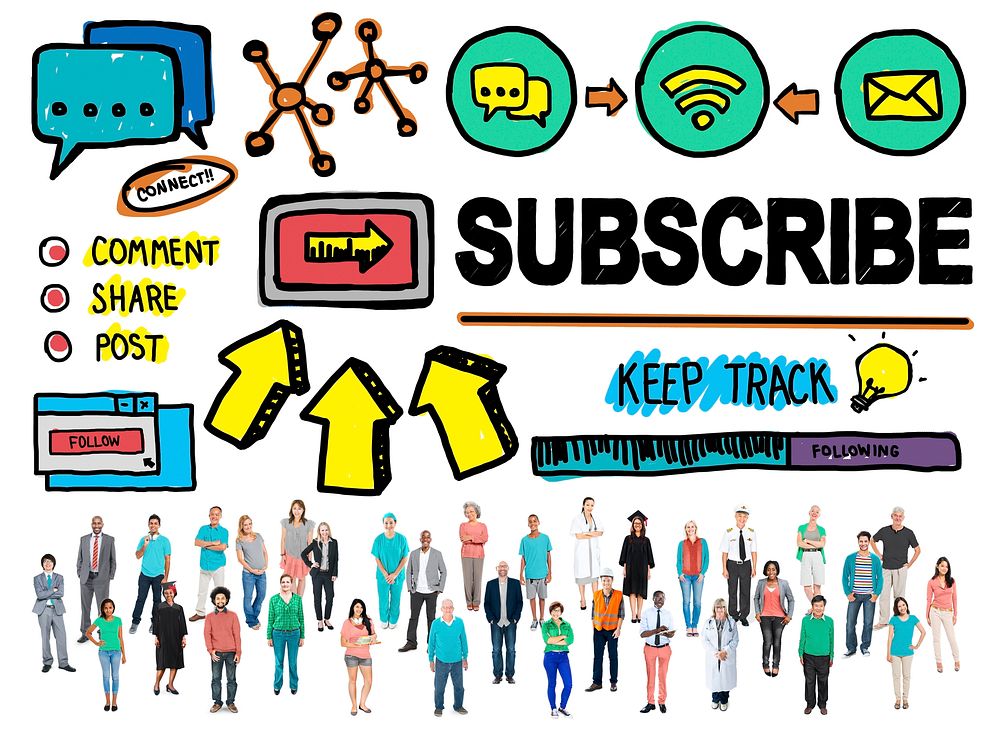 Subscribe Follow Registration Support Media | Free Photo - rawpixel