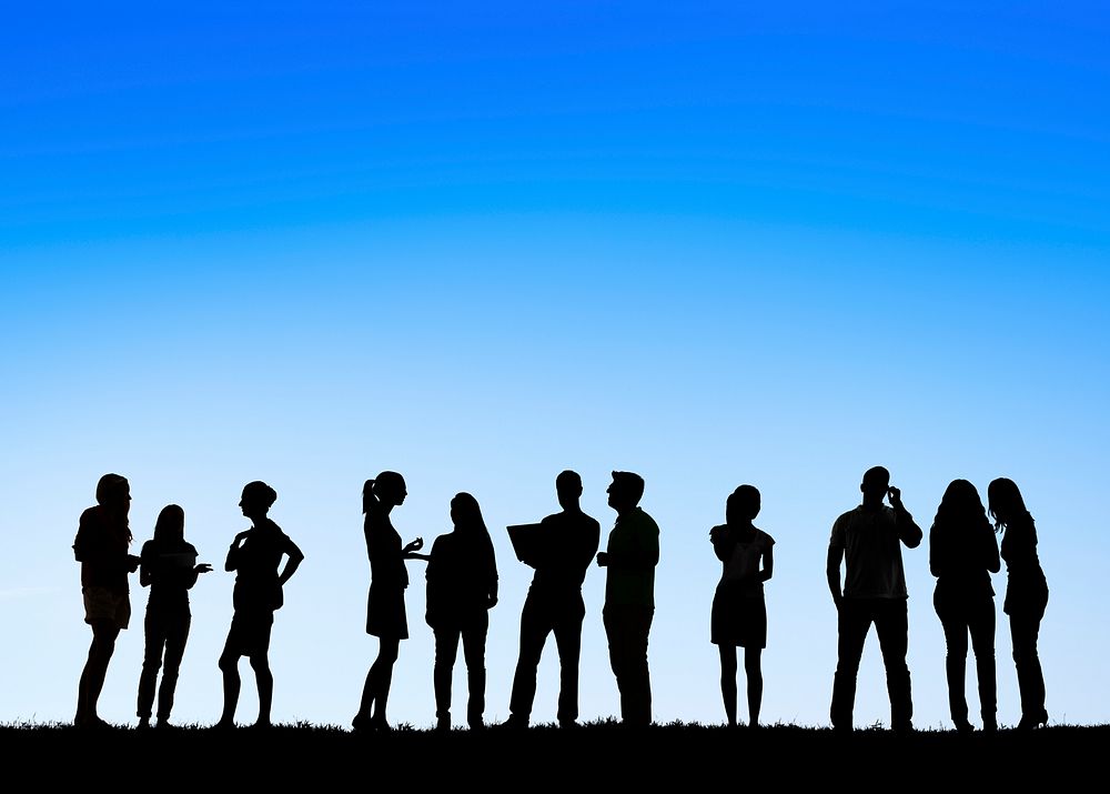 Silhouette of a group of people | Photo - rawpixel