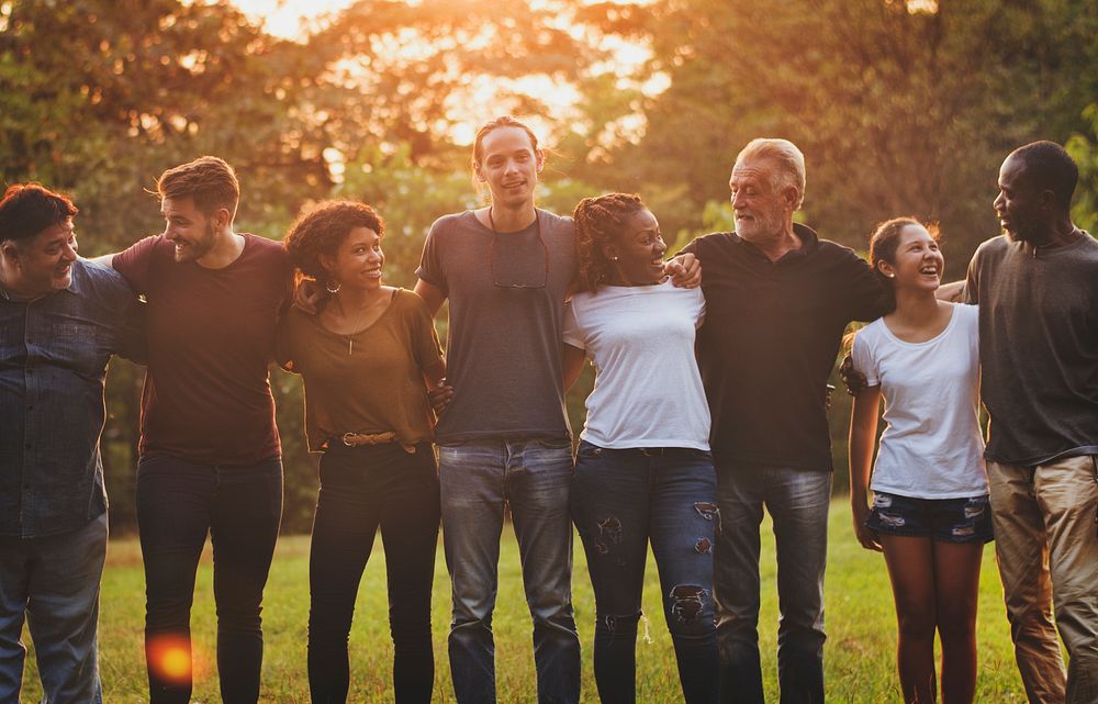 Happiness group people huddle smiling | Premium Photo - rawpixel