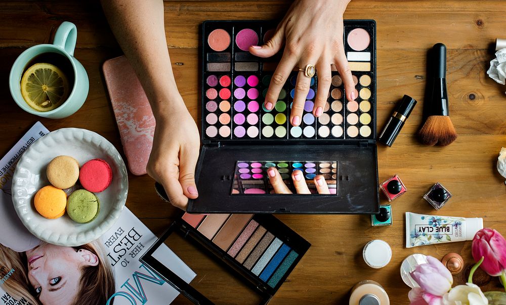 Ariel view make products | Premium Photo - rawpixel