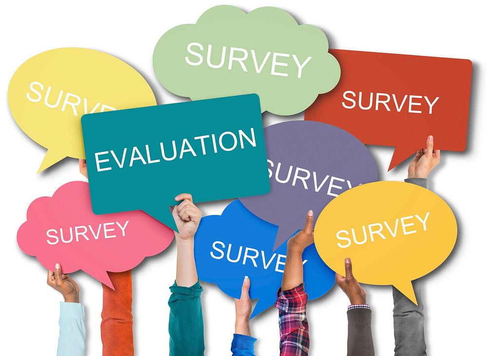 Colorful survey speech bubbles | Free Photo - rawpixel