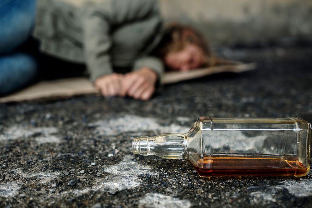Homeless woman with an alcohol | Premium Photo - rawpixel
