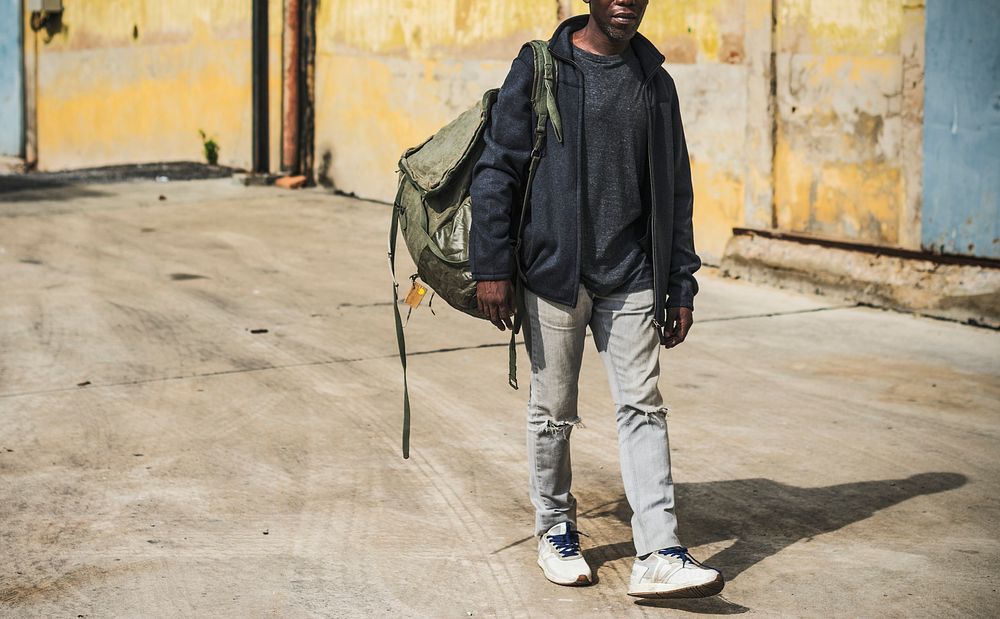 Homeless man walking around aimlessly | Premium Photo - rawpixel