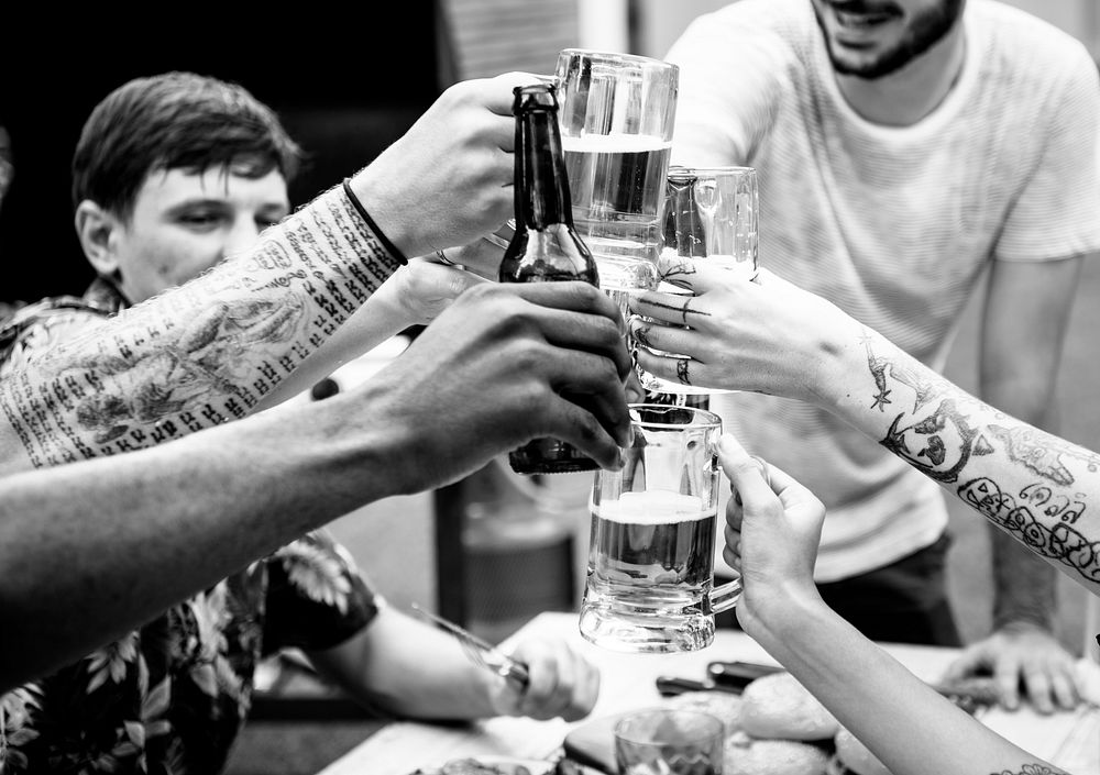 Group diverse friends celebrating clinking | Premium Photo - rawpixel