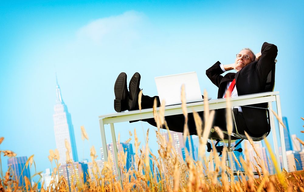 Businessman Relaxation Freedom Happiness Getaway | Premium Photo - rawpixel