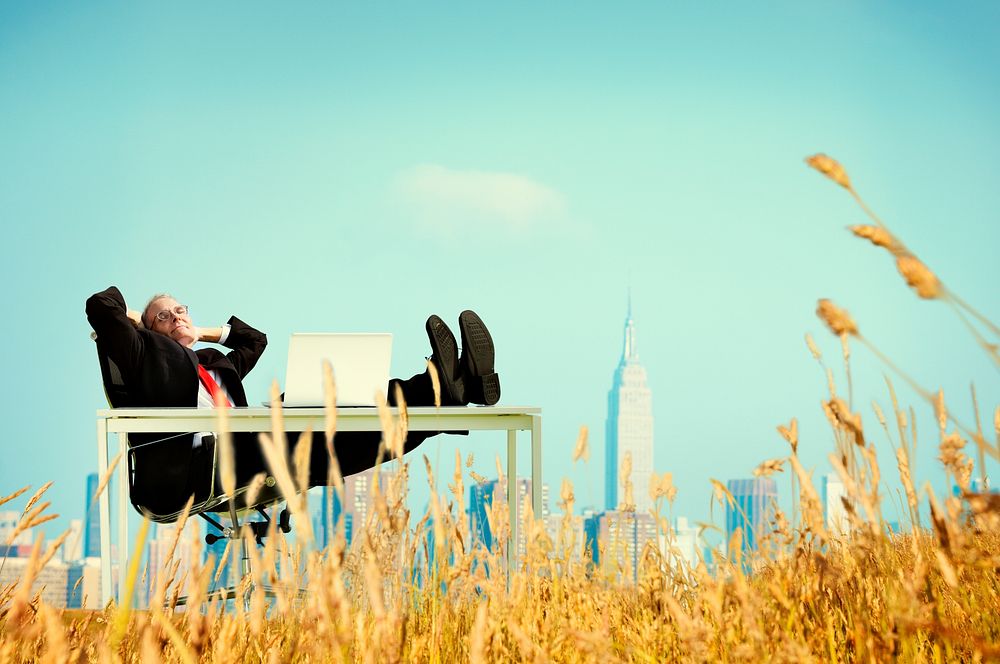 Businessman Relaxation Freedom Happiness Getaway | Premium Photo - rawpixel