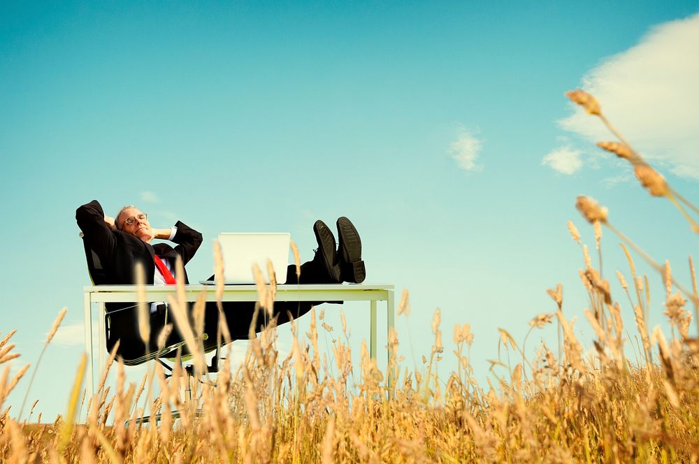 Businessman Relaxation Freedom Happiness Getaway | Premium Photo - rawpixel