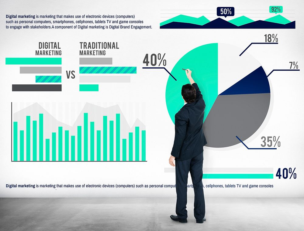 Digital Marketing Graph Statistics Analysis | Free Photo - rawpixel