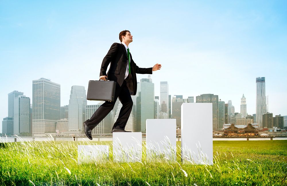 Business Man Climbing Steps Outdoors | Premium Photo - rawpixel