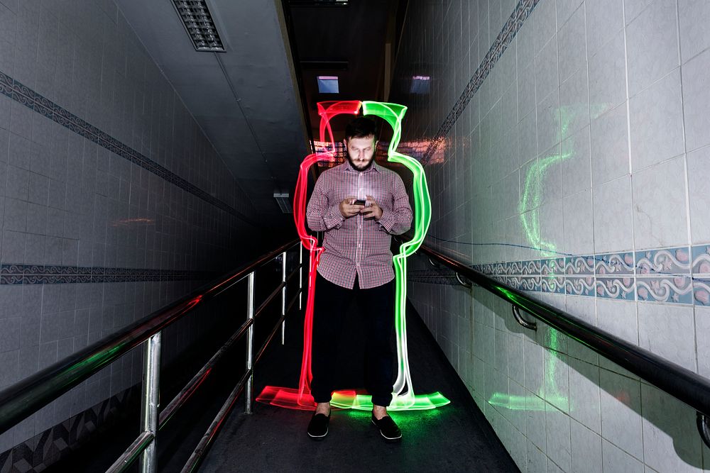 Lights drawing long exposure technique | Premium Photo - rawpixel