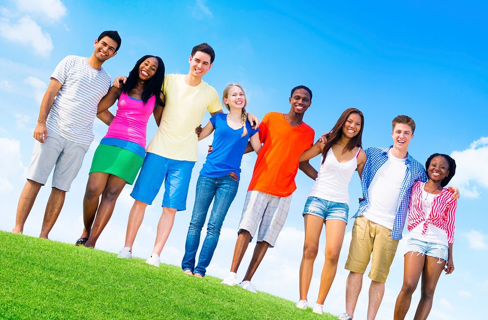 Teenage Celebration Friendship Togetherness Unity | Premium Photo ...