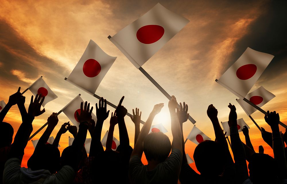 Group of People Waving Japanese | Free Photo - rawpixel