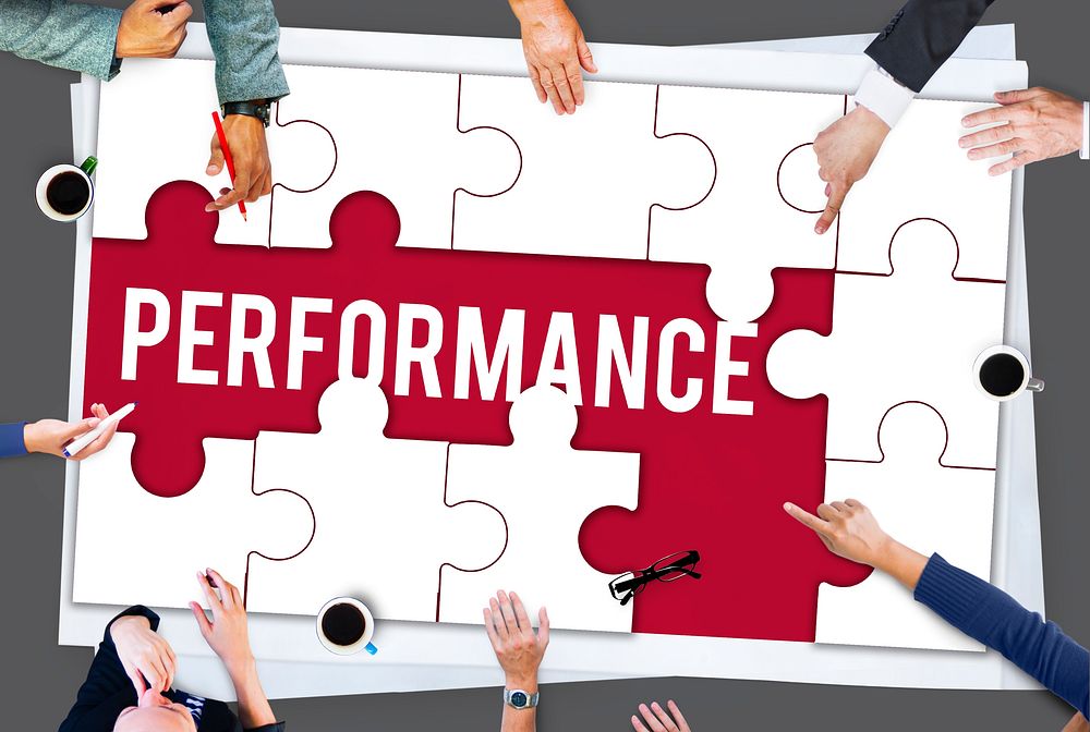 Performance word puzzle pieces graphic | Free Photo - rawpixel