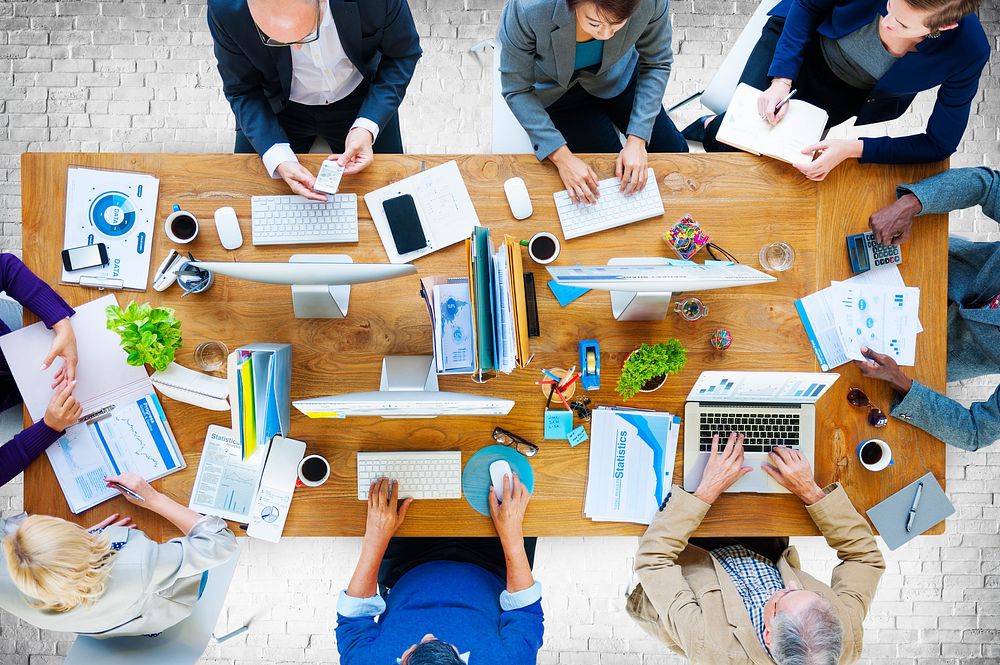 Aerial view of office workers | Premium Photo - rawpixel