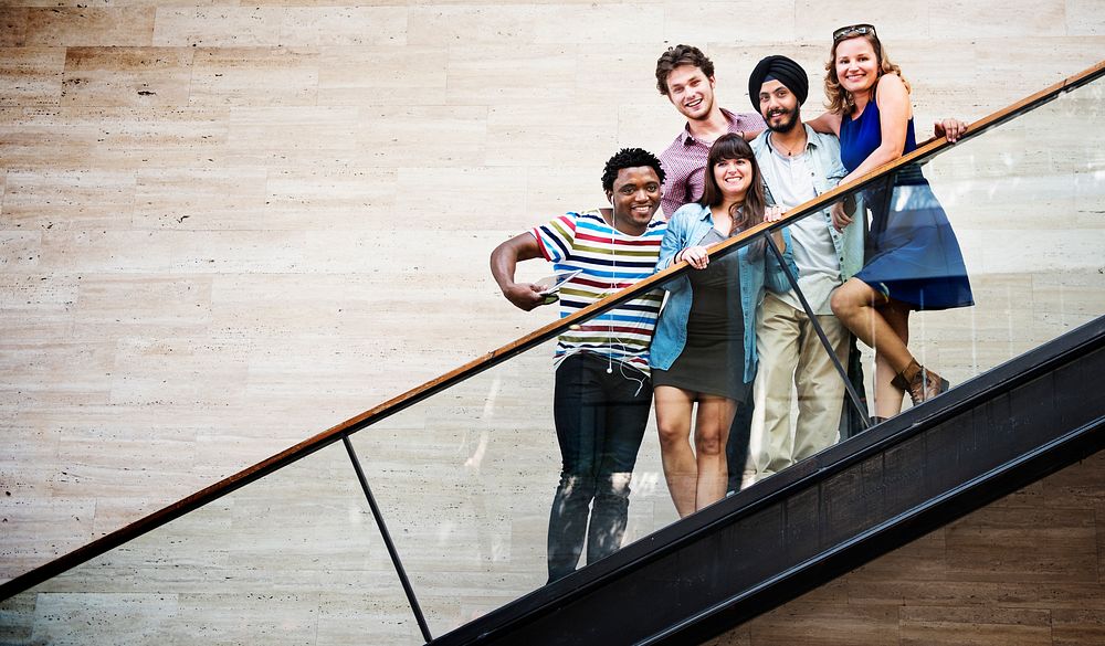 Stairs Teenager Friendship Community Collage | Premium Photo - rawpixel