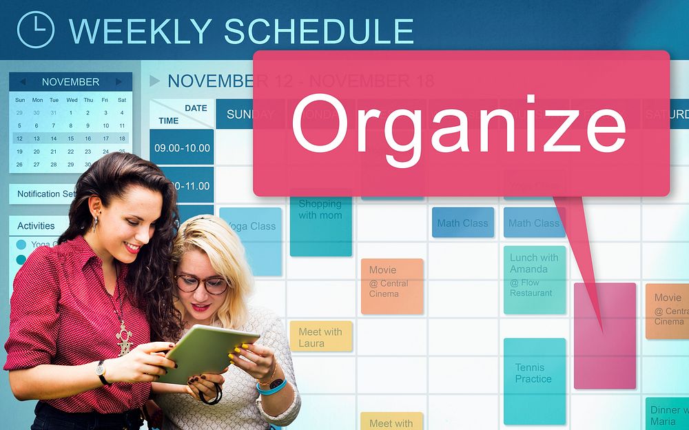 Weekly Schedule Reminder Activities Planner | Free Photo - rawpixel