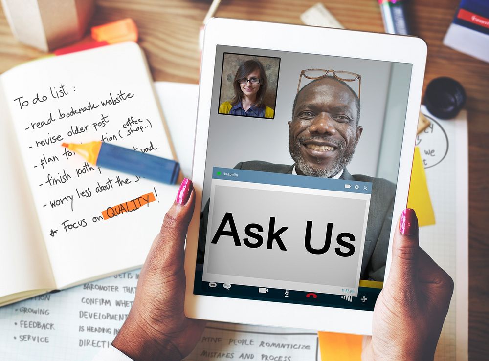 Ask Us Enquiry Contact Questions | Free Photo - rawpixel