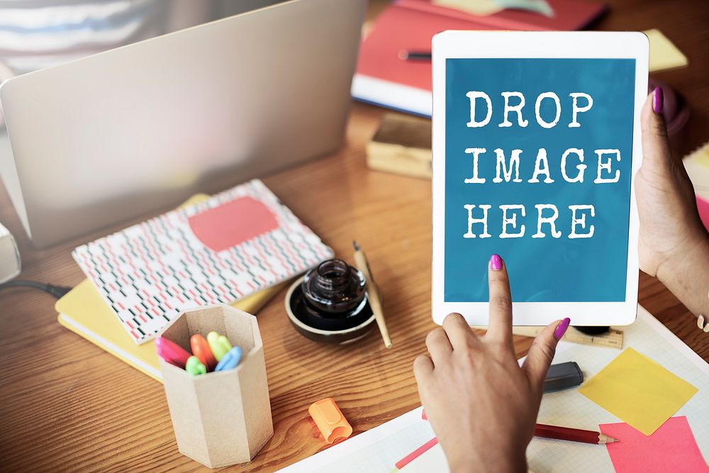 Digital Tablet Drop Image Here | Premium Photo - rawpixel