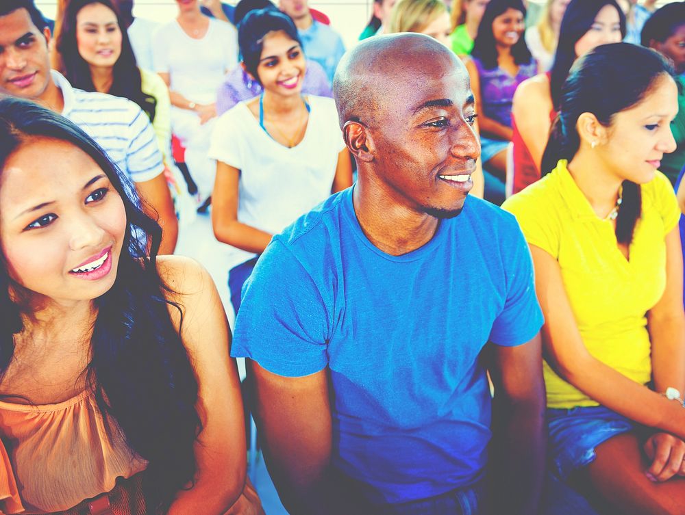 Crowd Learning Celebrating Casual Diverse | Premium Photo - rawpixel