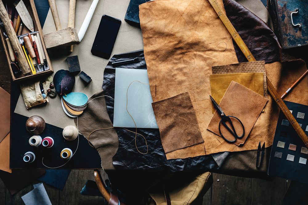 Handmade leathercraft equipment table | Premium Photo - rawpixel