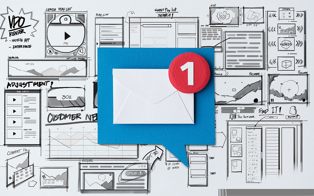 Inbox message notification paper craft | Photo - rawpixel