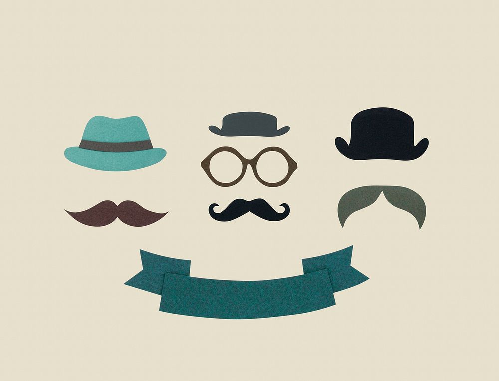 Mustache paper craft | Premium Photo - rawpixel