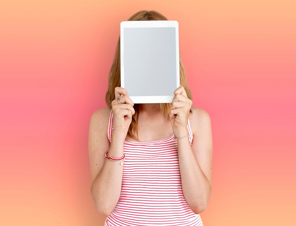 Person Holding Tablet Face Concept | Premium Photo - rawpixel