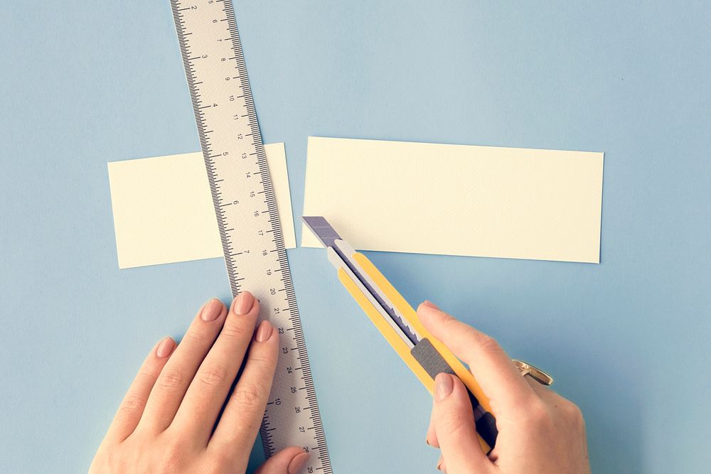 Cutter Ruler Paper Art Color | Premium Photo - rawpixel