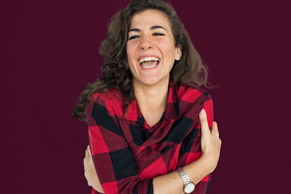 Caucasian Lady Body Hug Concept | Premium Photo - rawpixel