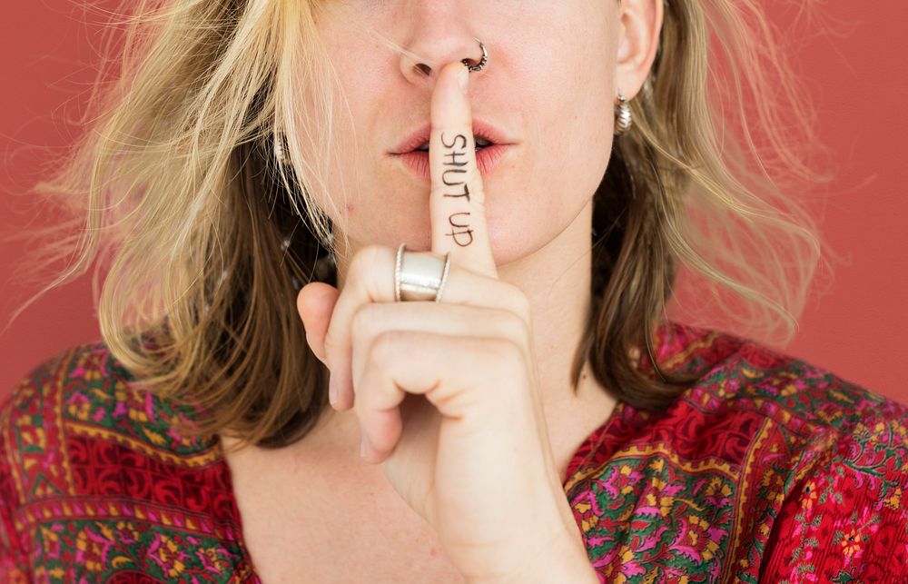 Woman Quiet Shut Secret Shh | Premium Photo - rawpixel