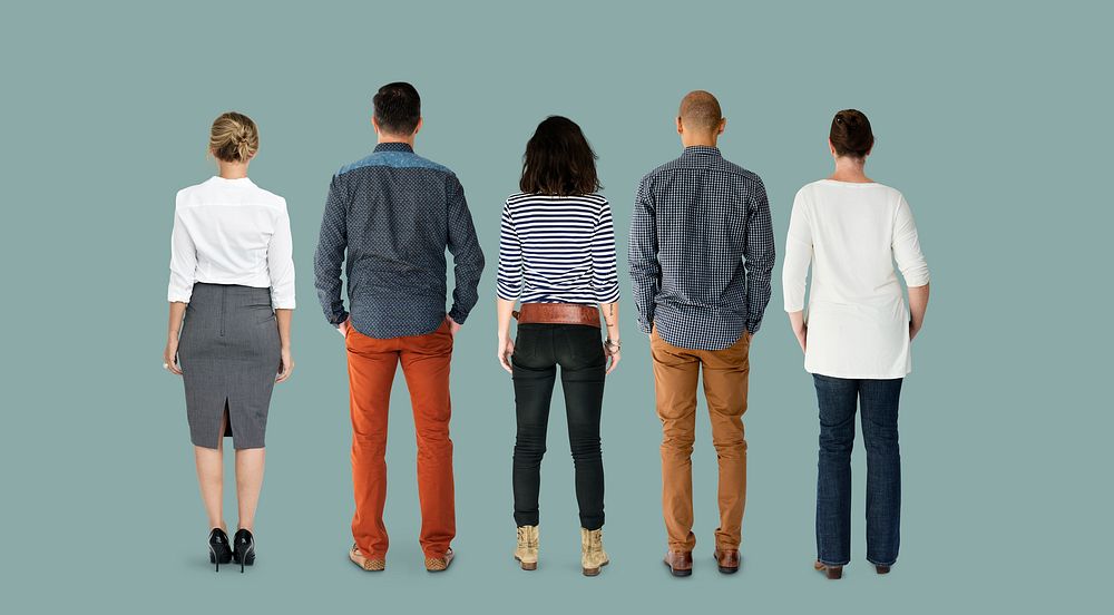 Group Diverse People Turn Back | Premium Photo - rawpixel