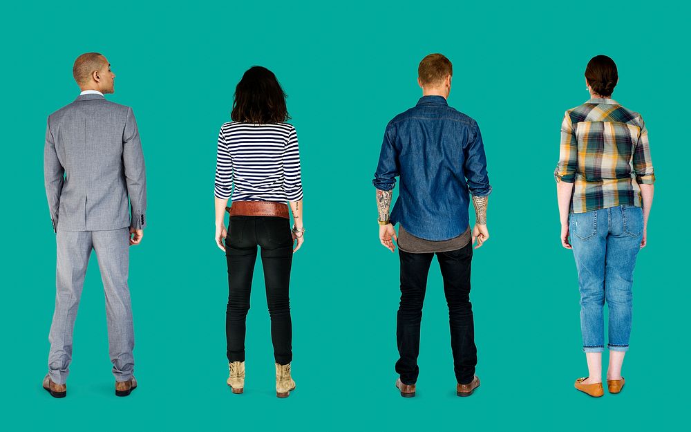 Group Diverse People Turn Back | Premium Photo - rawpixel