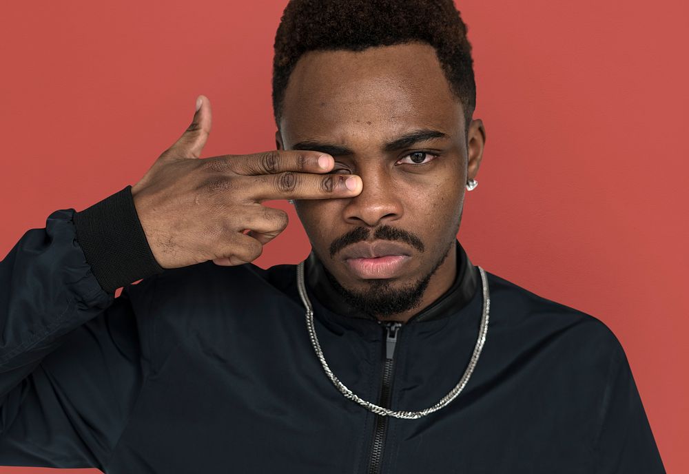 African Descent Man Serious Hand | Premium Photo - rawpixel