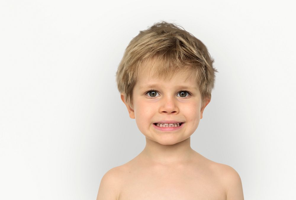 Little Boy Bare Chest Smiling | Free Photo - rawpixel