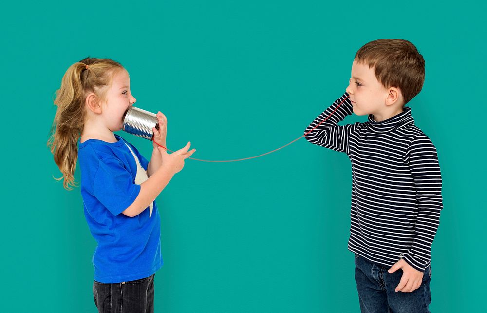 Little Kids Using String Phone | Premium Photo - rawpixel