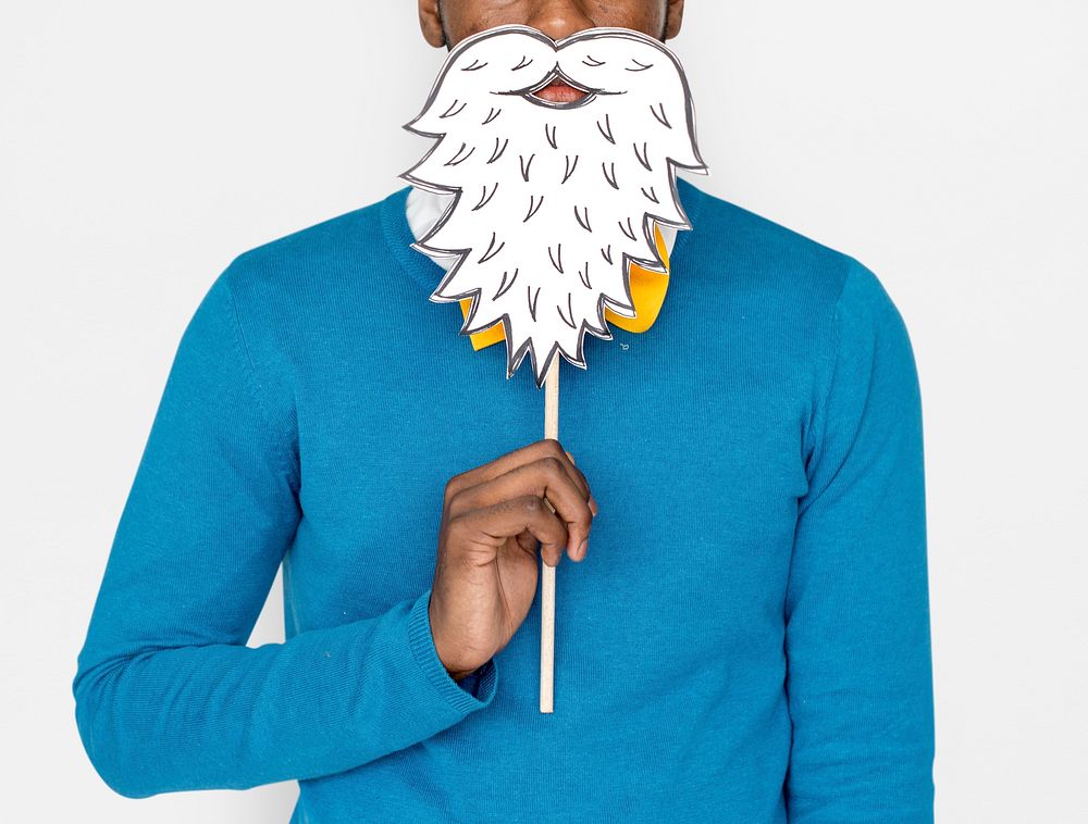 African Man Holding Paper Beard | Premium Photo - rawpixel