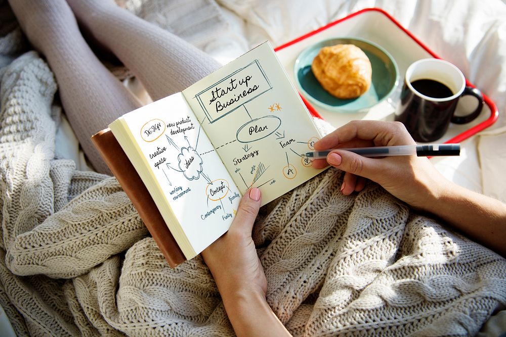 Woman Writing Notebook Diary On | Premium Photo - rawpixel