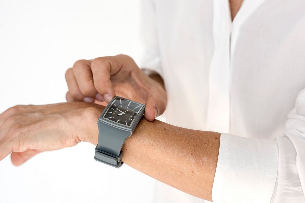 Hands Touch Wristwatch Time Waiting | Photo - rawpixel