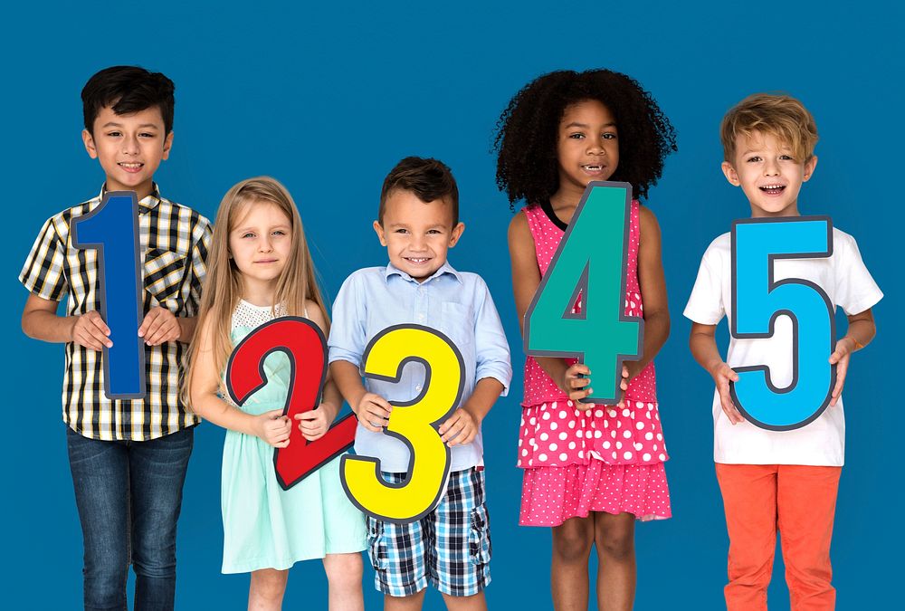 Group of Kids Holding Number | Premium Photo - rawpixel