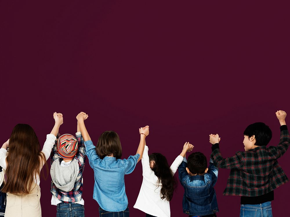 Group children holding hand together | Premium Photo - rawpixel