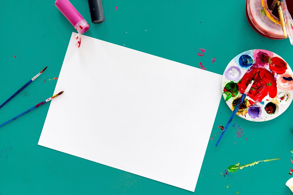 Acrylic color drawing painting vivid | Premium Photo - rawpixel