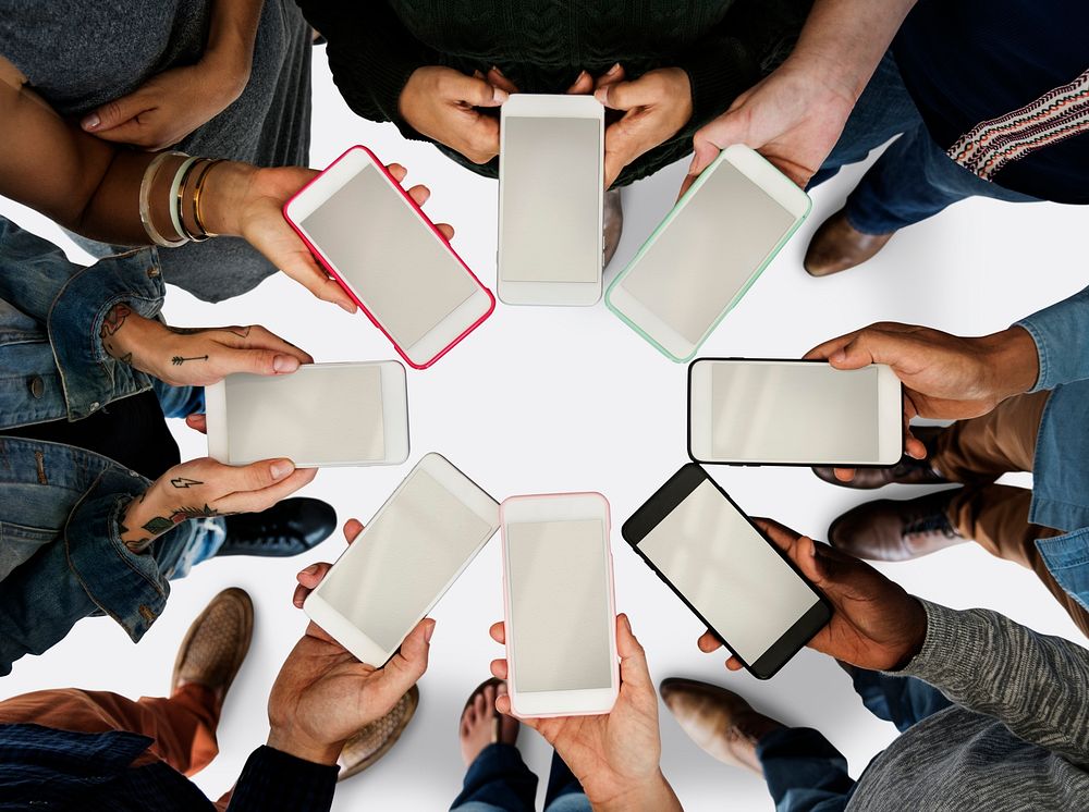 Group of people using mobile | Premium Photo - rawpixel