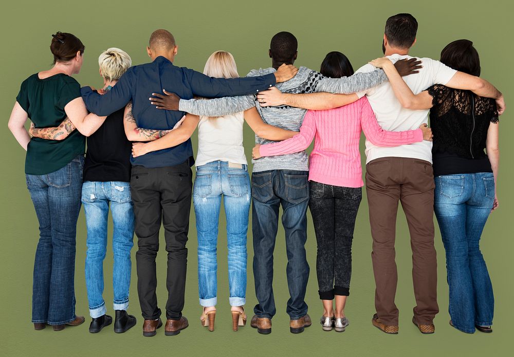 Group of friends arm around support | Premium Photo - rawpixel