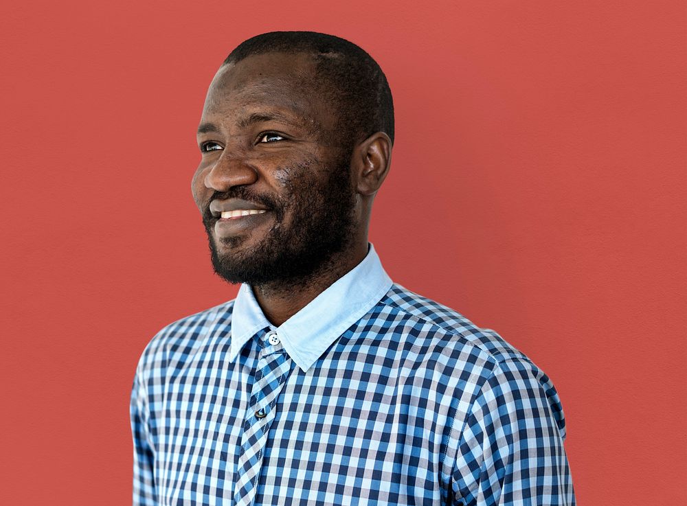 African man mustache smiling studio | Premium Photo - rawpixel