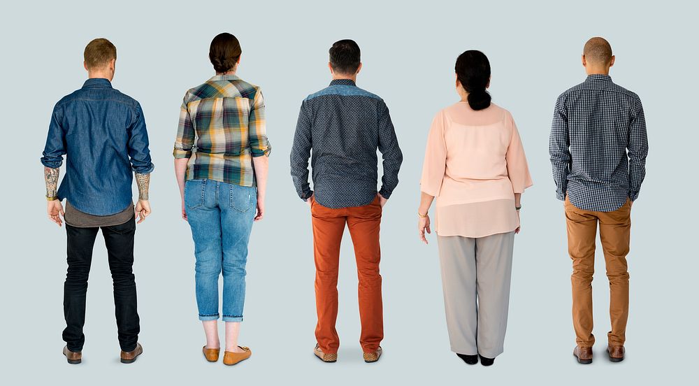 Group Diverse People Turn Back | Premium Photo - rawpixel