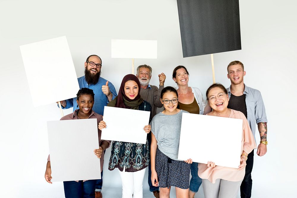 Diverse group of people protesting | Premium Photo - rawpixel